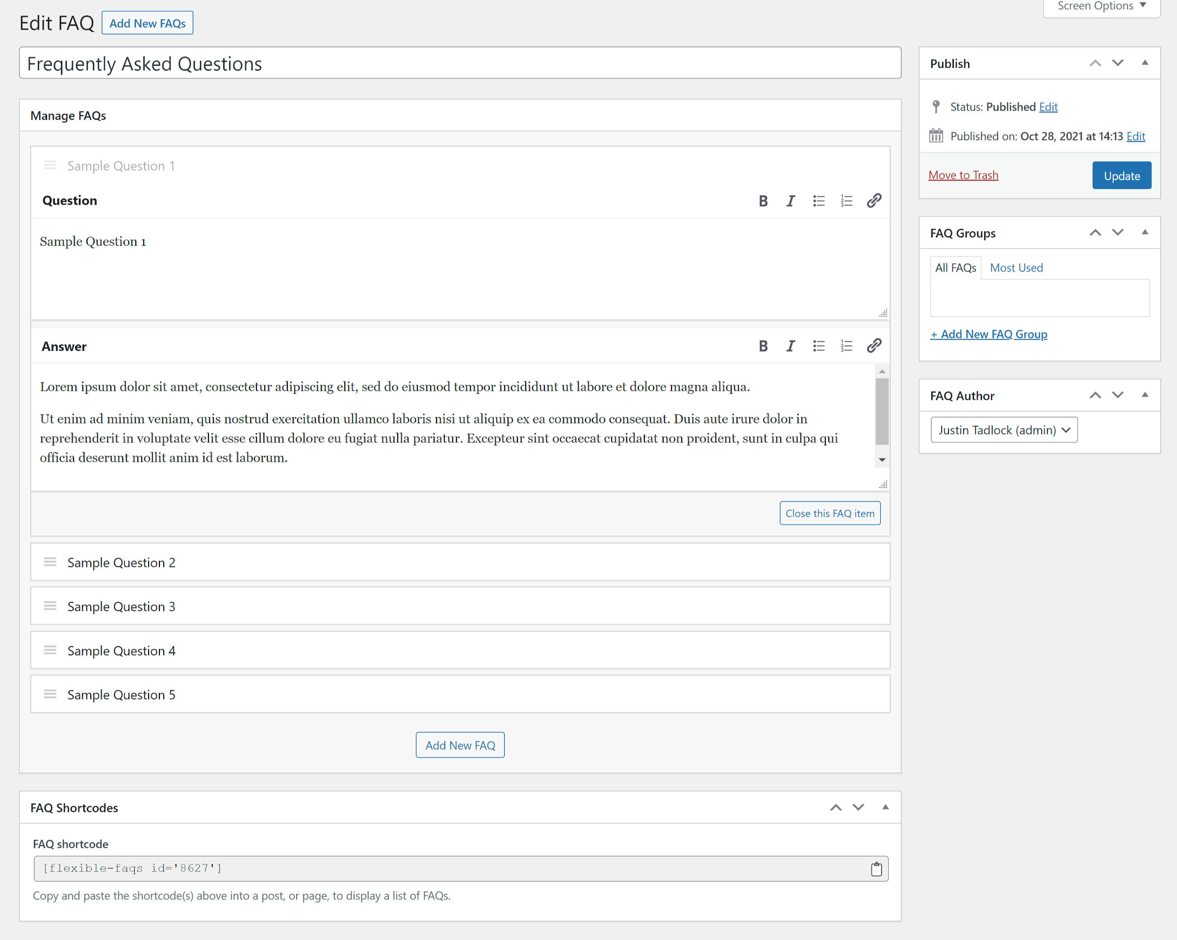 Create and Manage Frequently Asked Questions With the Flexible FAQs ...