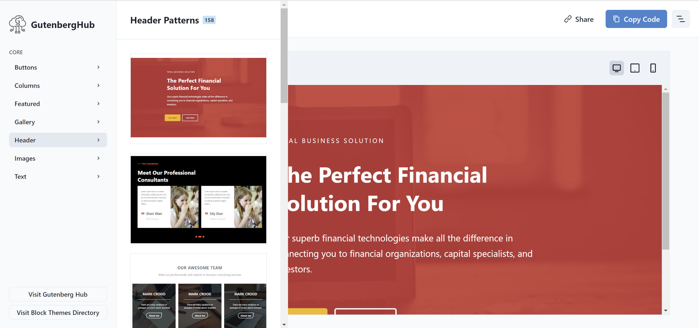 Gutenberg Hub Launches an Online Page Builder App Using WordPress Patterns | BytePlate Brand