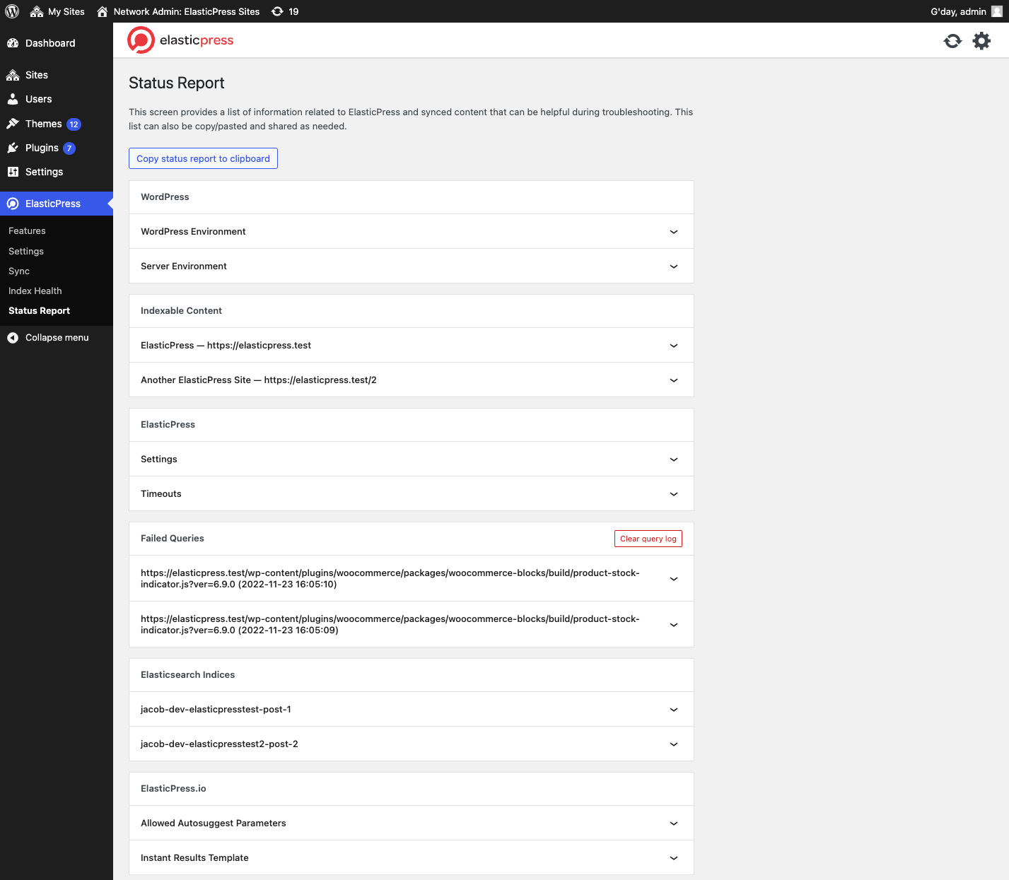 ElasticPress 4.4.0 Adds New Status Report Page and Instant Results Template Customization ...
